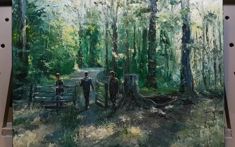 【油画】——绿色森林