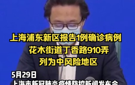 上海浦东新区报告1例确诊病例,花木街道丁香路910弄列为中风险地区