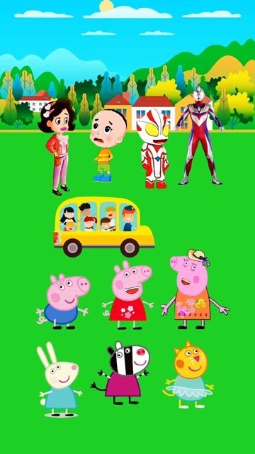 小朋友们做校车去幼儿园上学喽