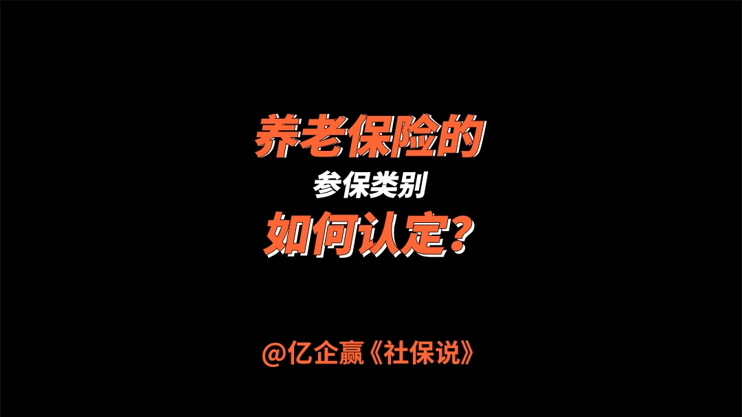 养老保险的参保类别如何认定?的参保类型该怎么填呢?