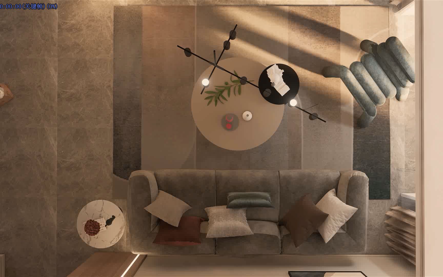 90平米高逼格SU动画设计三居室