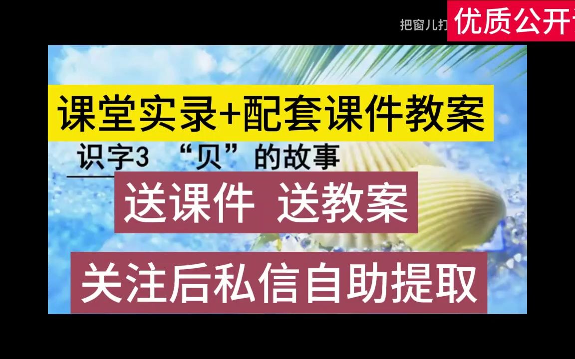 贝的故事 公开课获奖优质课 教学实录 小学语文二下(含教案.课件) 刘莹