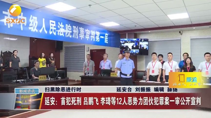延安:首犯死刑!12人恶势力团伙犯罪案一审公开宣判