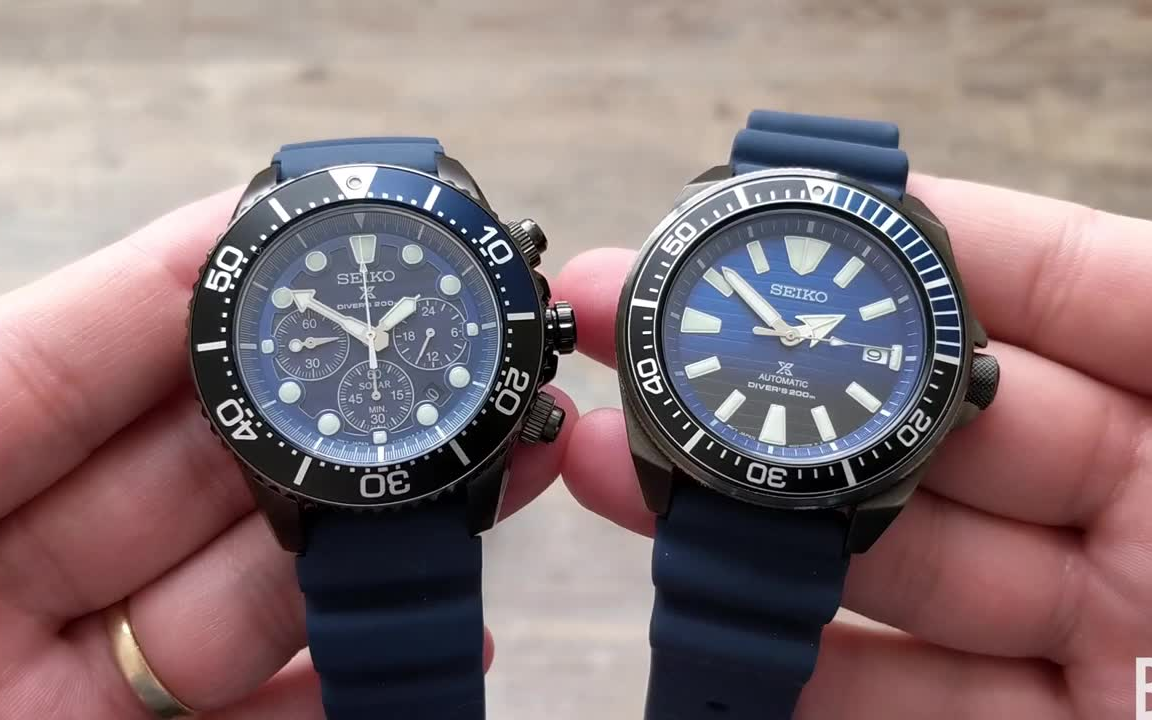 精工SEIKO拯救海洋系列潜水表(太阳能计时码表和武士)评测(生肉)