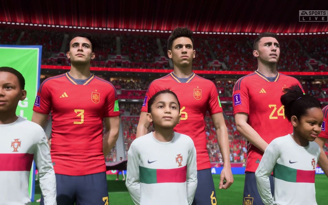 西班牙 vs 葡萄牙 - 世界杯 2022 卡塔尔半决赛 - 4K