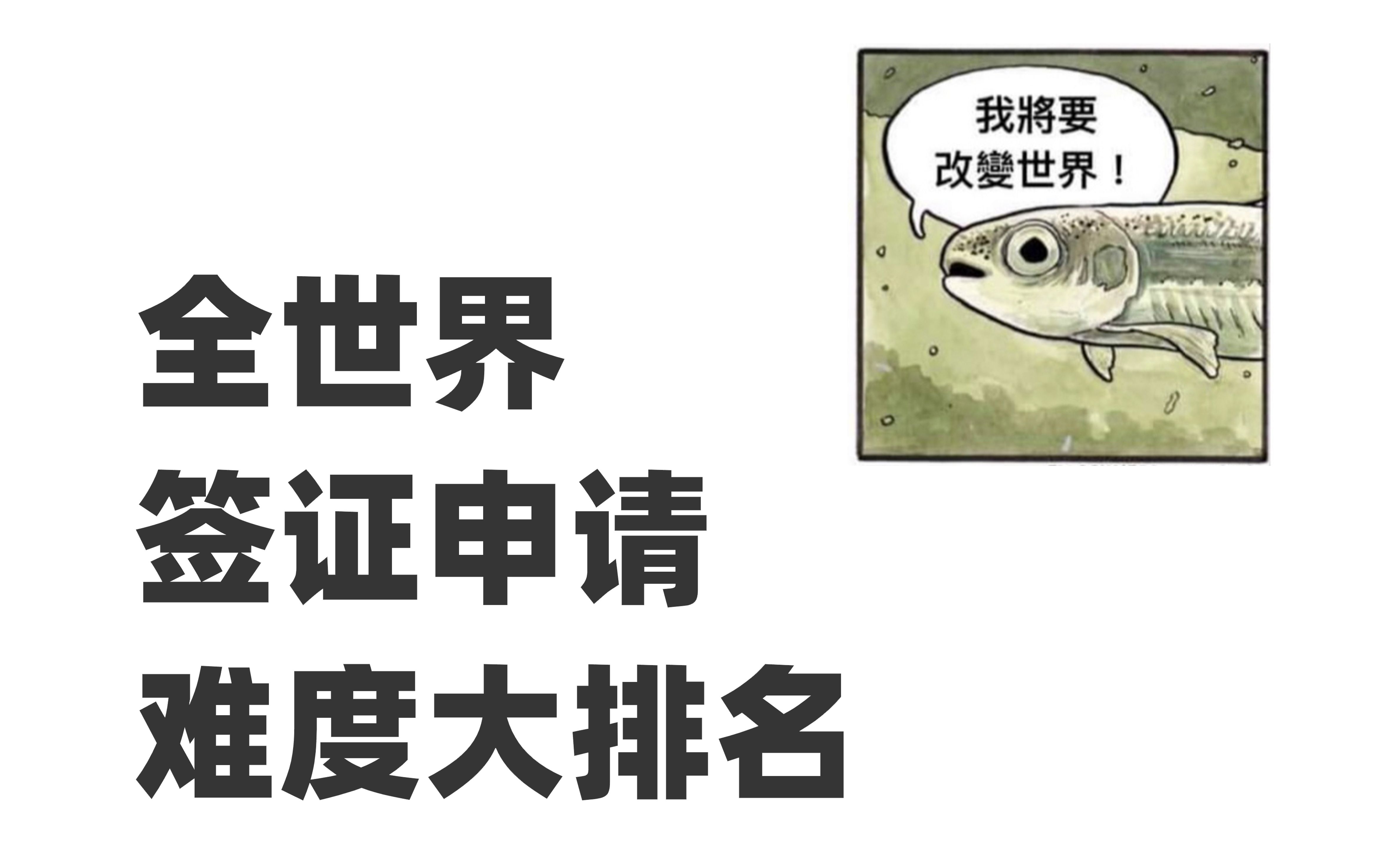 全球出国签证办理难度大排名