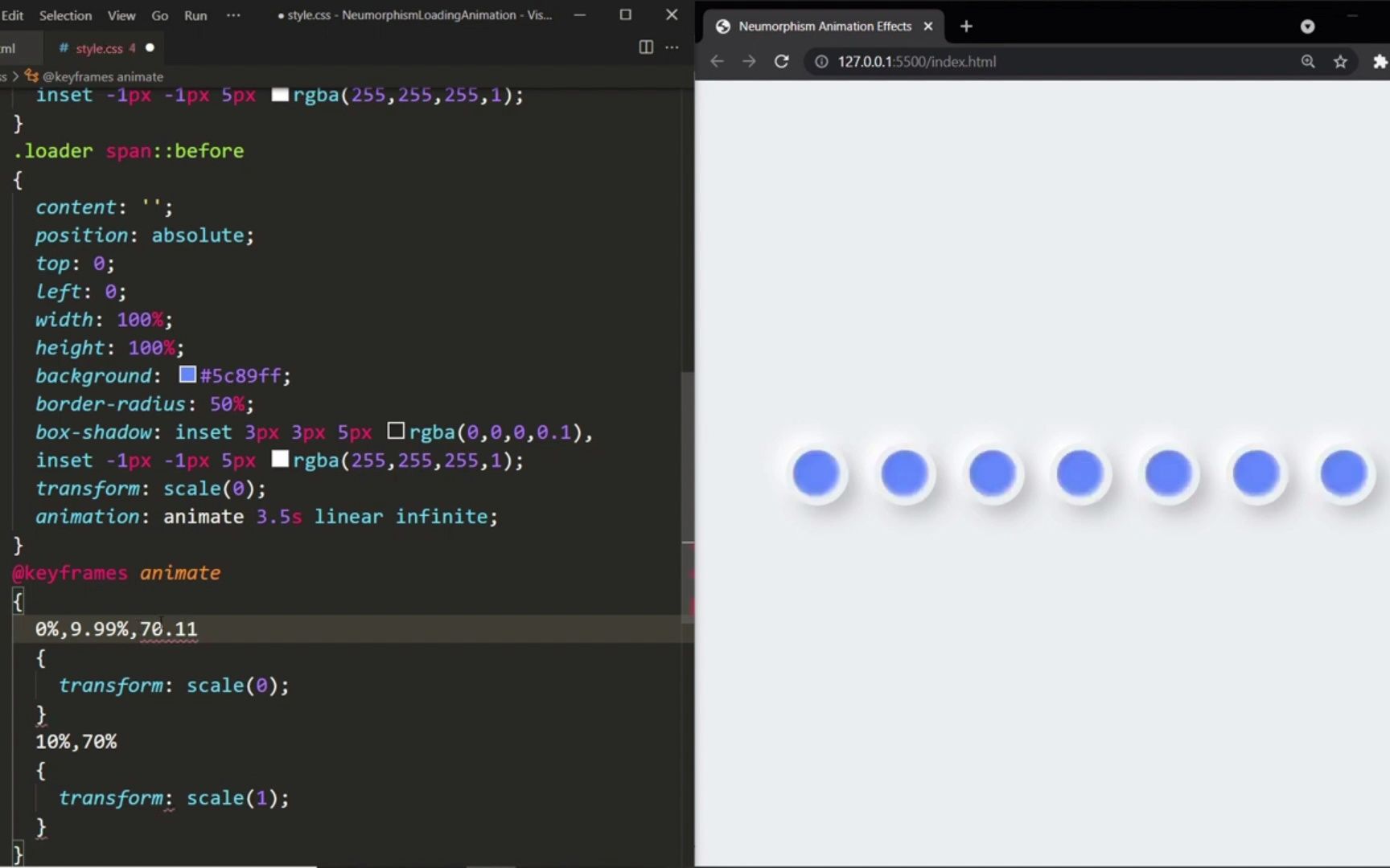 【HTML+CSS】2分钟实现动画加载效果