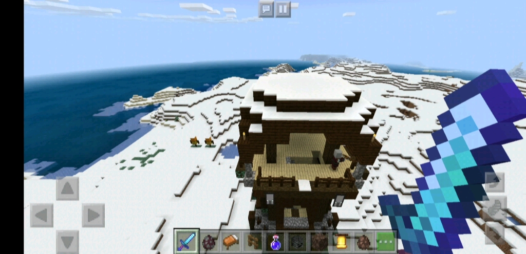 我的世界创造模式,单人,雪地触发劫掠(结尾有彩蛋)