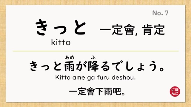 【日检N5必考单字】副词・连体词・接续词篇 单字+例句 共59个【...