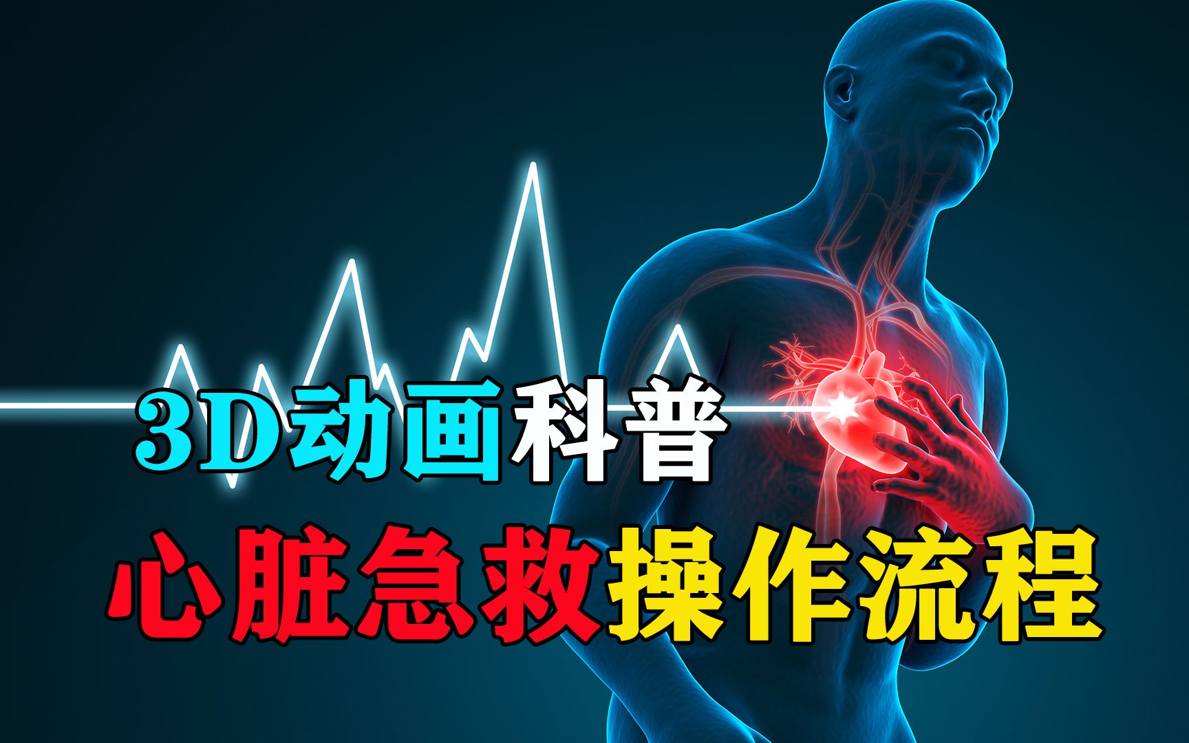 3D动画科普:心脏急救具体操作流程,挽救生命于危难!