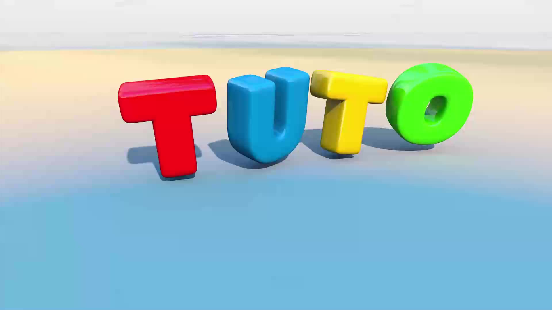 C4D简单案例效果教程:立体卡通彩色文字