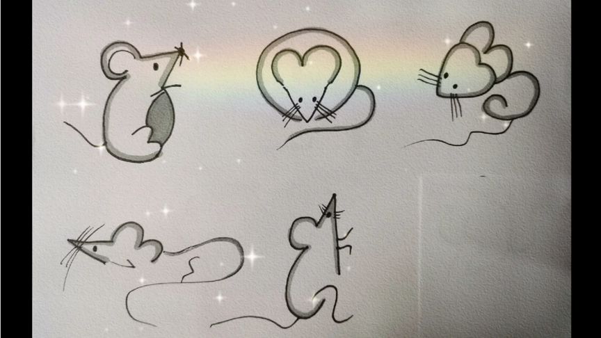 简笔画 鼠的画法 快来试试吧