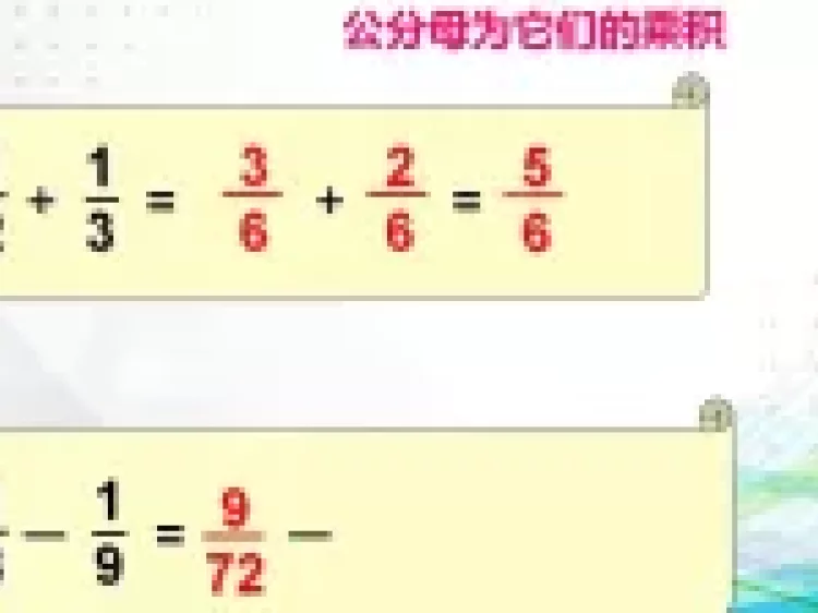 异分母分数加减法微课