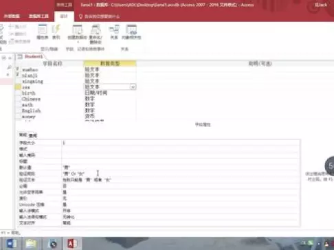 Access2016教程:数据属性基础讲解3