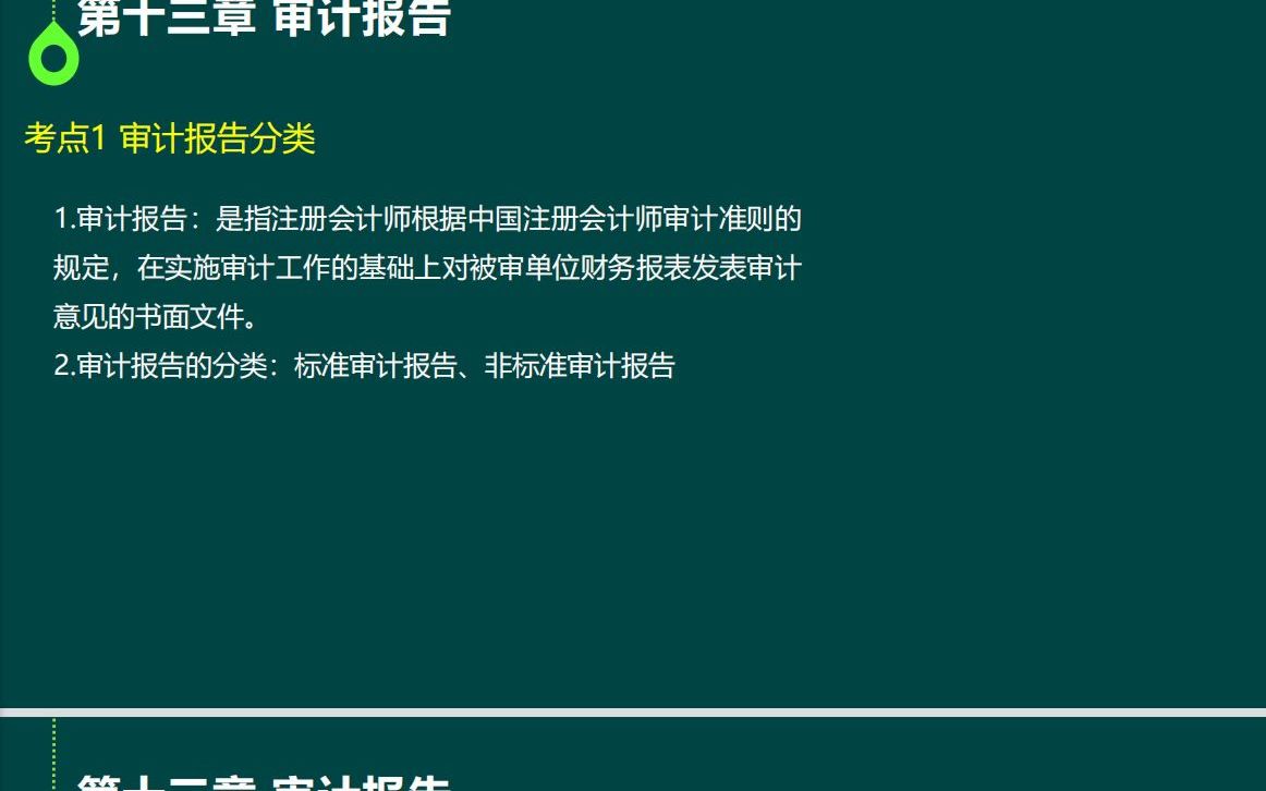 06069审计学原理:第十三章审计报告
