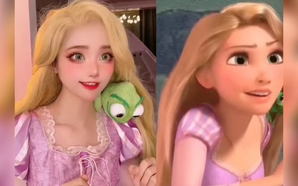 30岁宝妈神模仿动漫人物火遍全网,被誉为现实版迪士尼公主