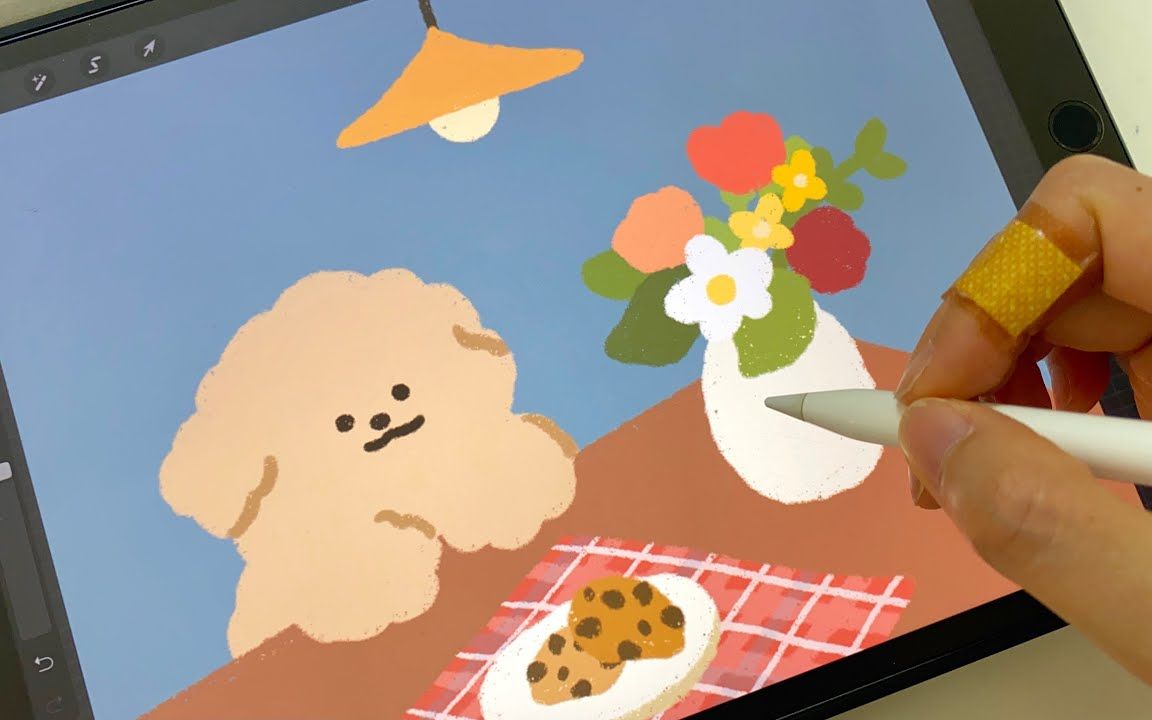 Pad沉浸式绘画助眠✏️用iPad画可爱卡通画|唰啦唰啦类纸膜助眠|...