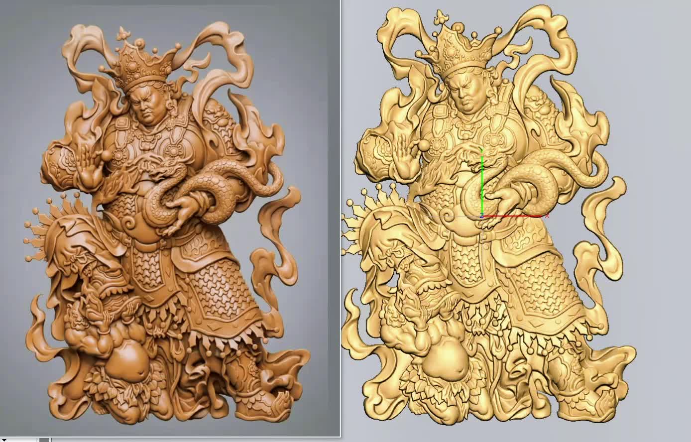 四大天王之风调雨顺 Ai出图,Freeform展示#Ai浮雕 #AI抖音求真 #...