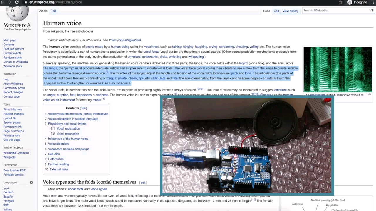 arduino语音合成器