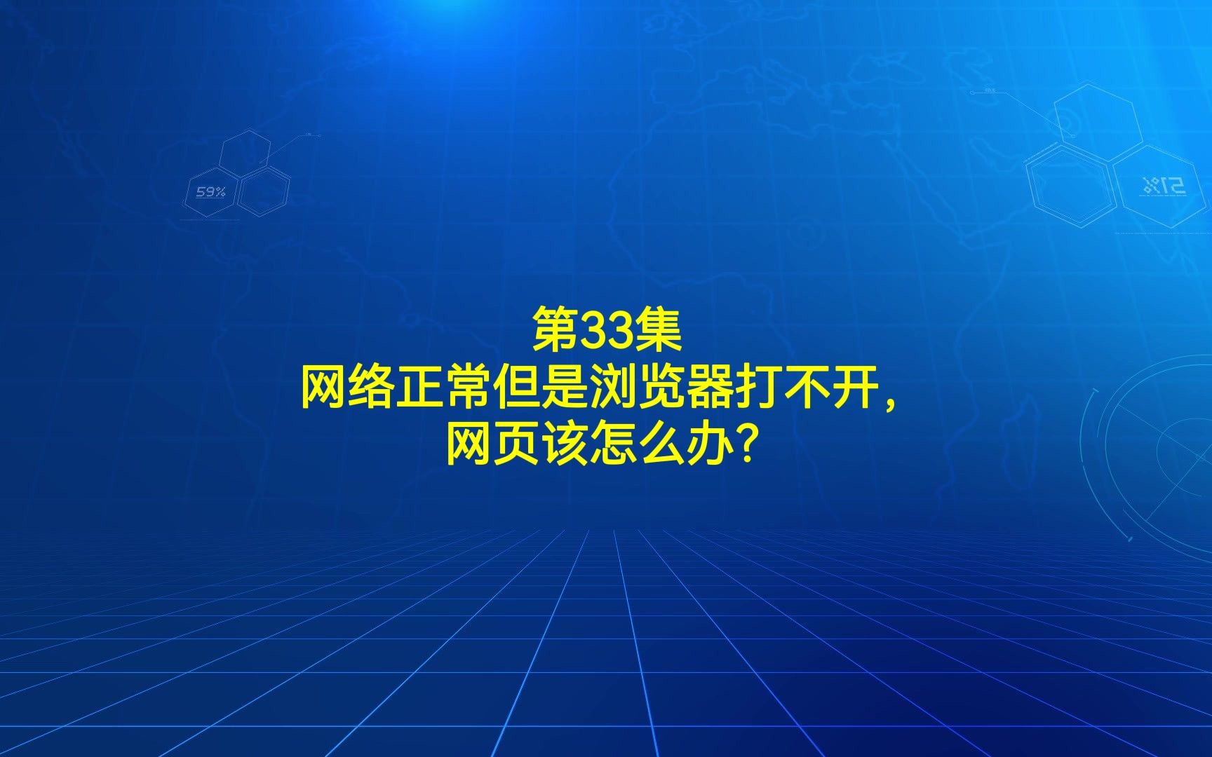 第33集 网络正常,但是浏览器打不开网页我们该如何处理?