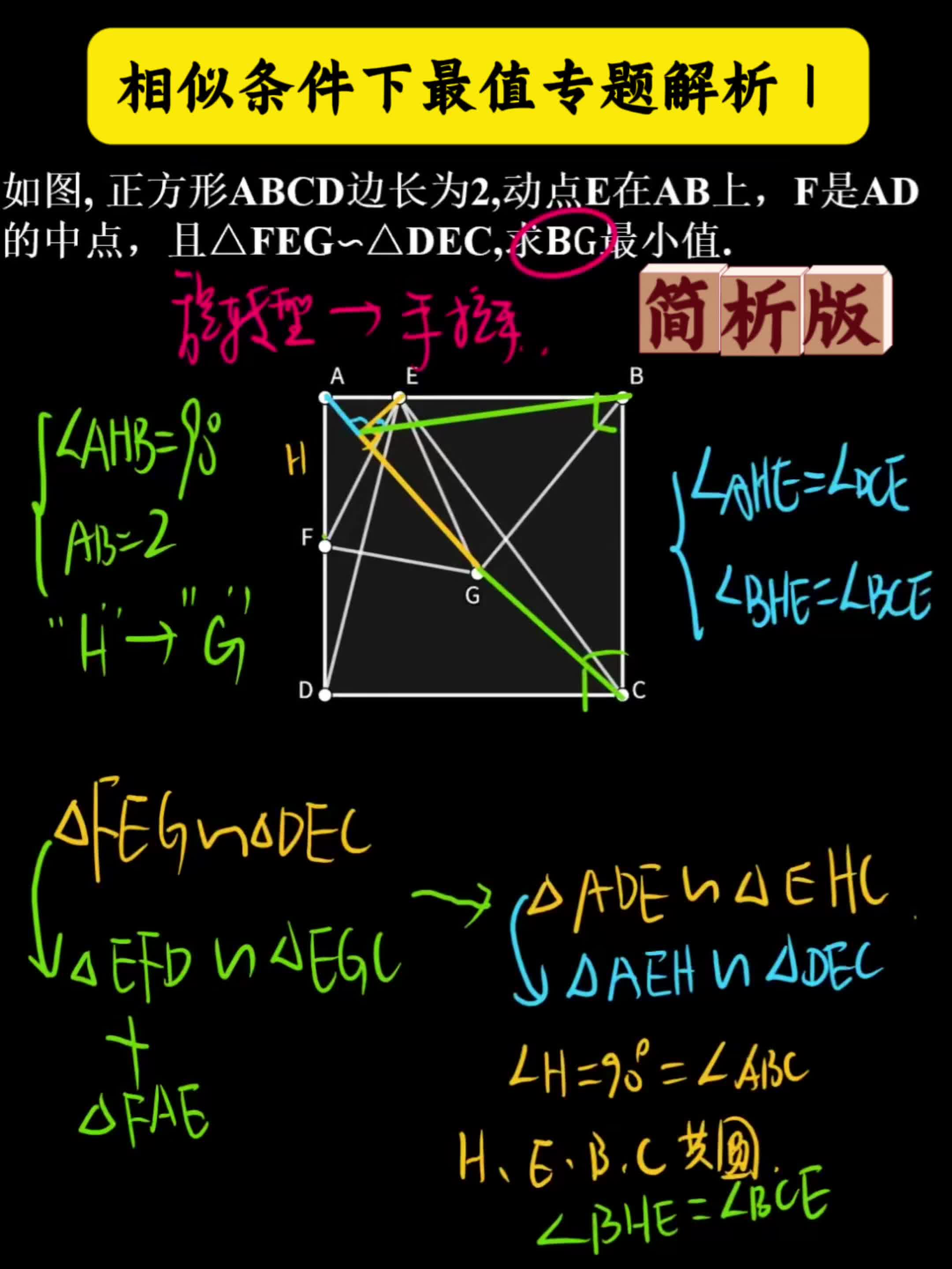 #初中数学 #思维训练 #几何模型 #相似三角形 #手拉手模型 @趣学数学...