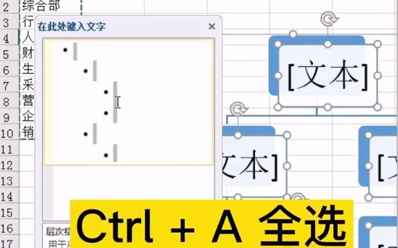 Excel中快速制作组织结构图
