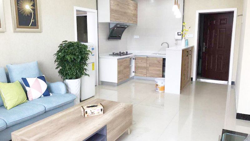 实拍65㎡小两房,开放式厨房和玄关柜完美结合,效果居然这么美