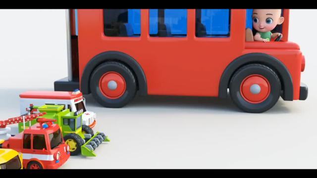 工程车动画:巴士带我们认识多彩的工程车