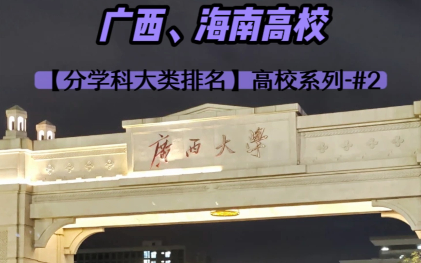 【广西、海南高校】桂琼12所高校分学科大类排名(2023年第1版)