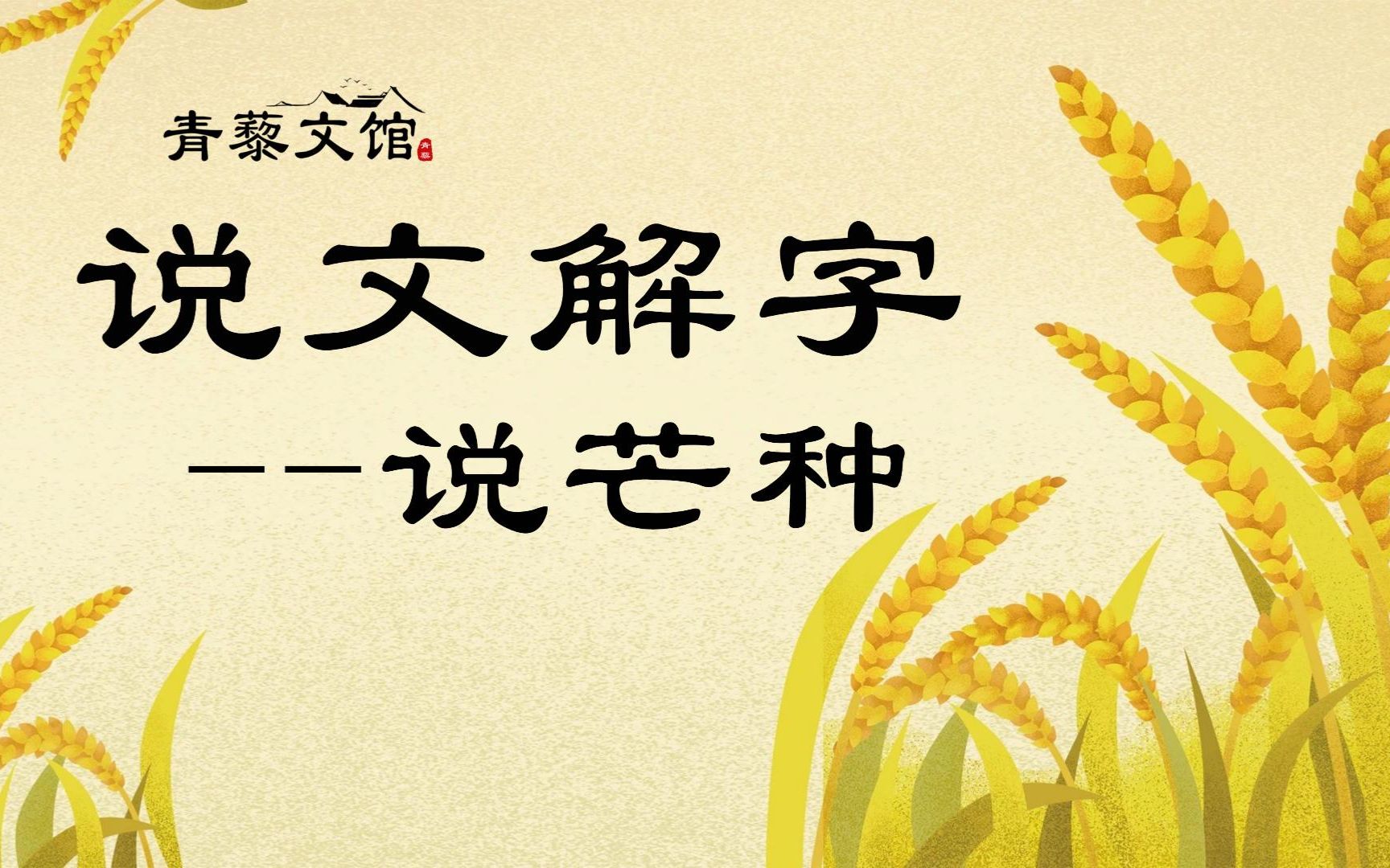 说文解字——芒种,忙有所获!