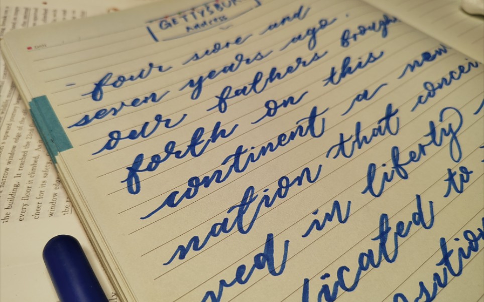 沉浸式背书/英文手写/林肯葛底斯堡演讲 Part. 1