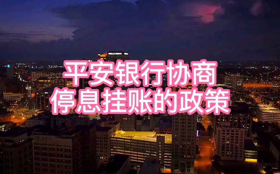 平安银行协商停息挂账之政策