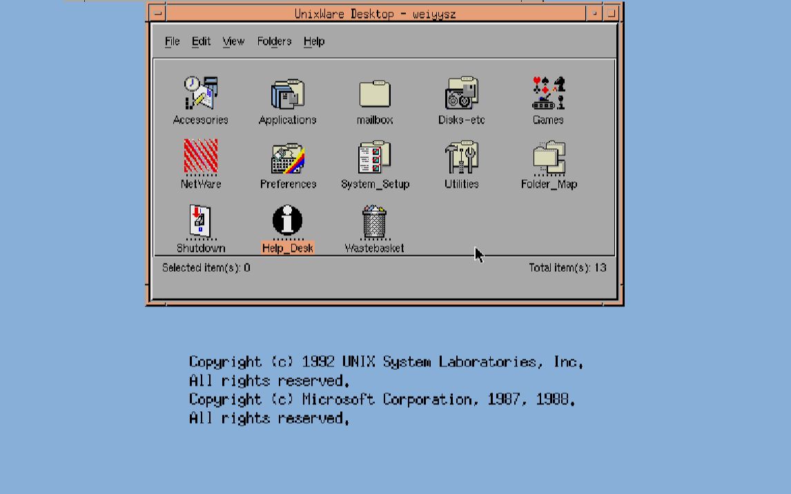 基于UNIX System V的系统:Unixware1.0