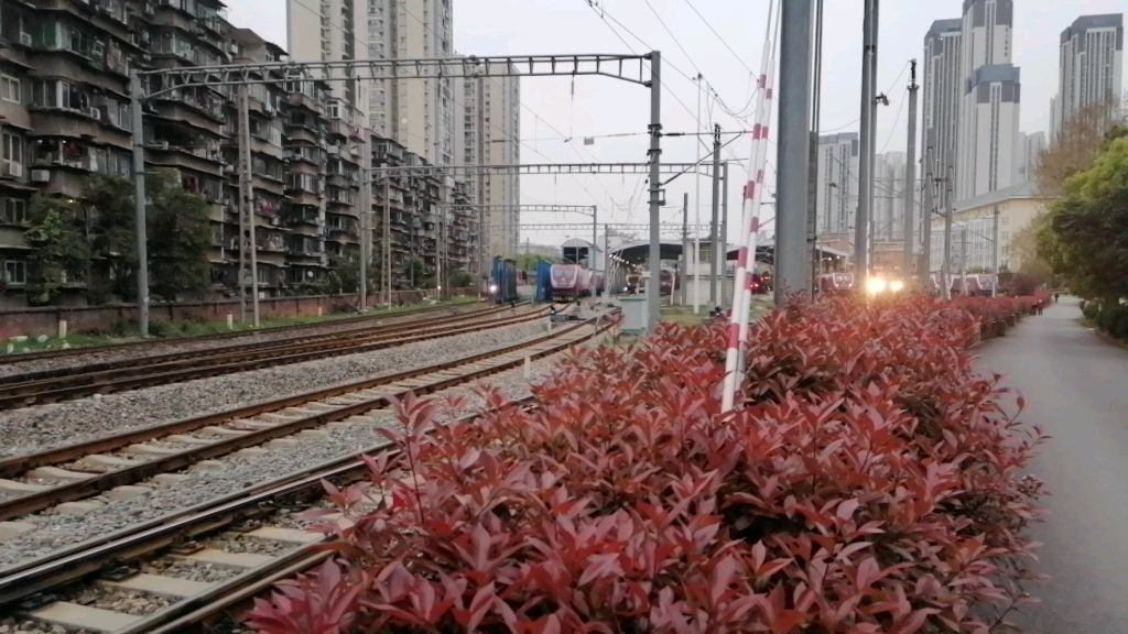 Z38次列车的车底通过+T306次列车的出发机HXD3D0015西局西段通过