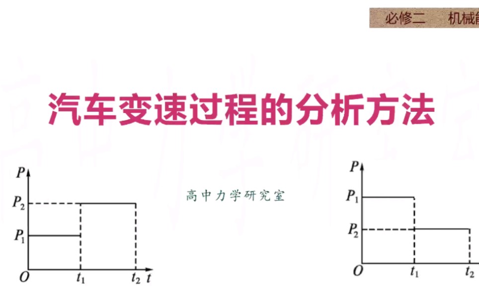 汽车变速过程的分析方法