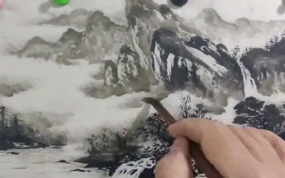 这纯水墨画得太简单了但又太好看了