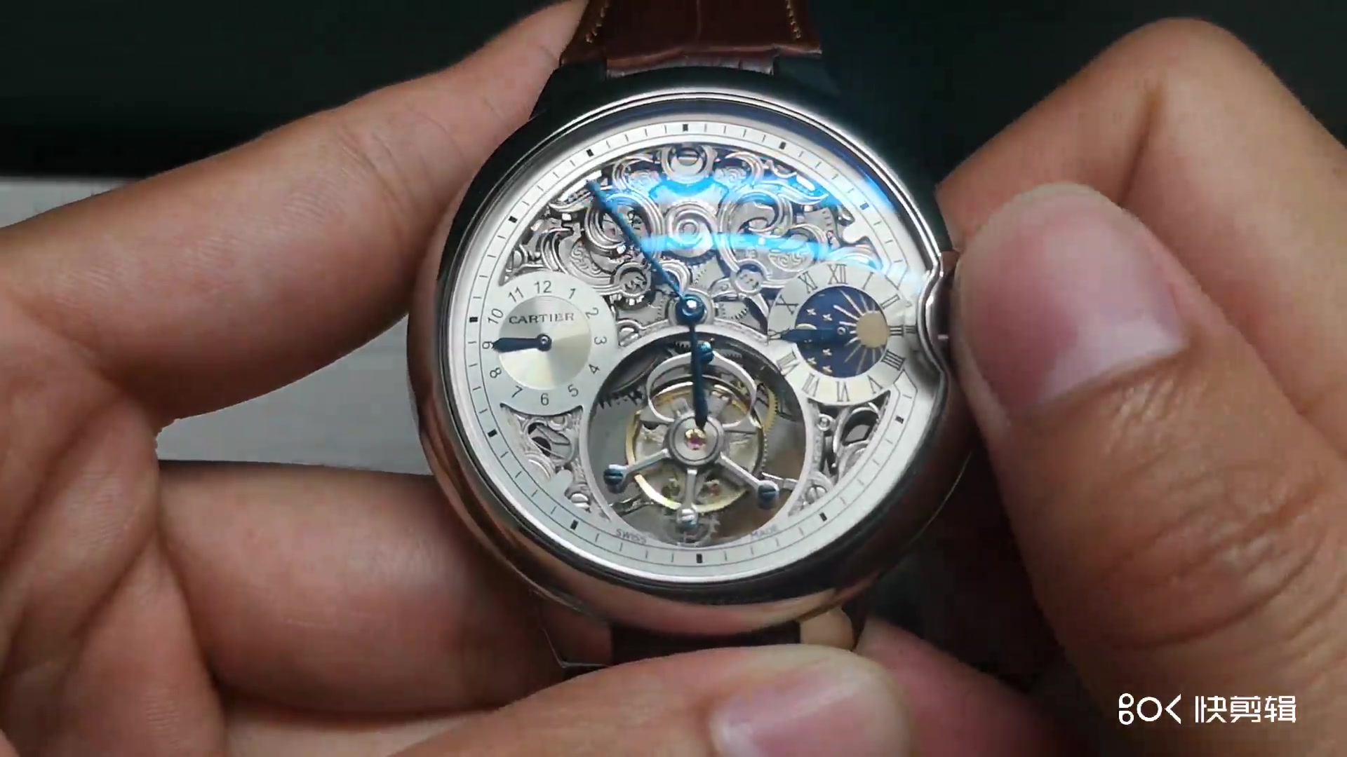 镂空机械表 卡地亚陀飞轮手表