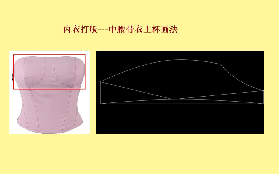...上杯打板方法/内衣纸样培训/内衣打版培训/鱼骨胸衣上杯打板视频教程