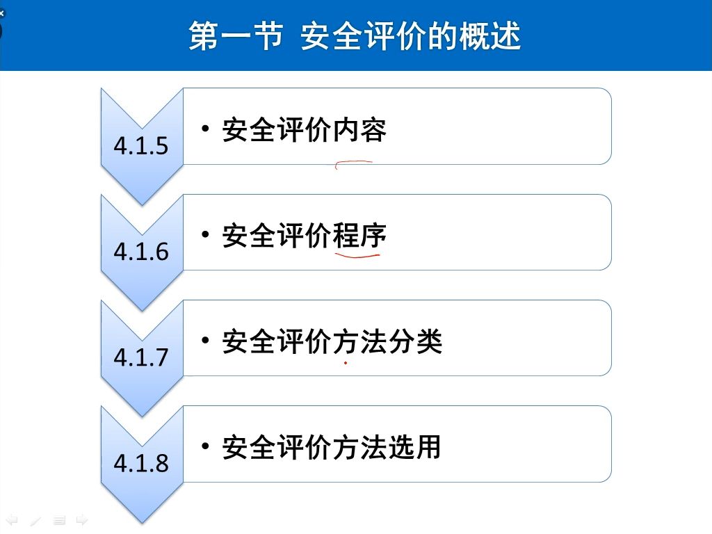 《安全系统工程》(徐志胜版)第四章系统安全评价 4.1安全评价概述