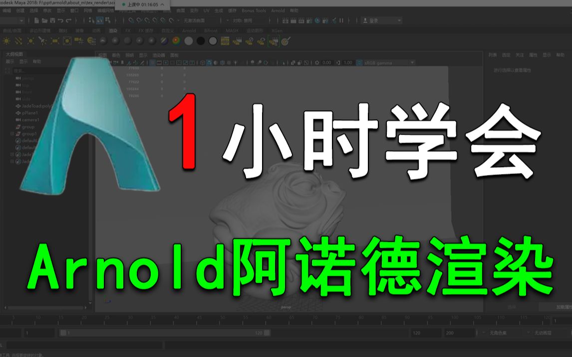 【阿诺德渲染教程】零基础小白学习阿诺德渲染 新手小白必备超详细...