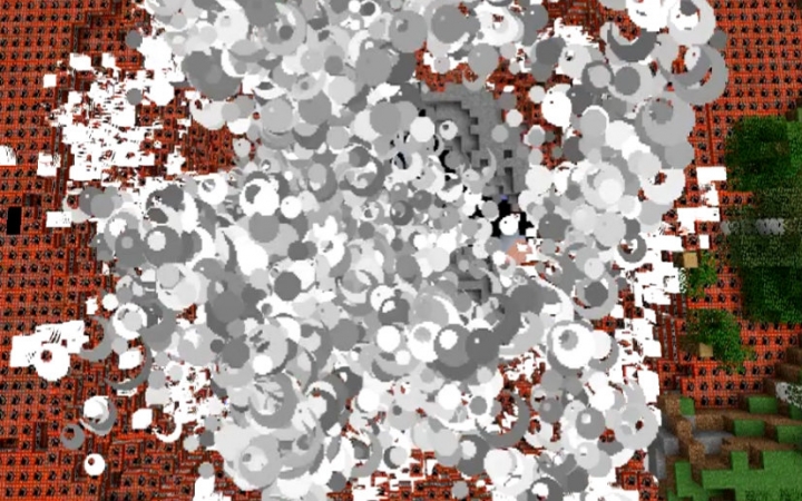 【MC】一台配置一般的电脑上爆破80000TNT是什么样子的