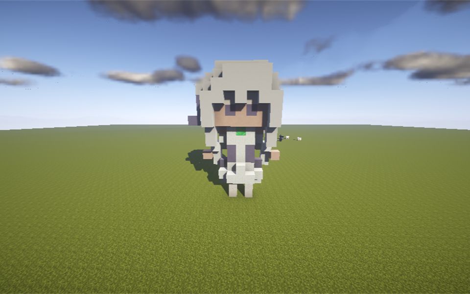 【教程】《我的世界》二次元雕塑-艾米莉亚