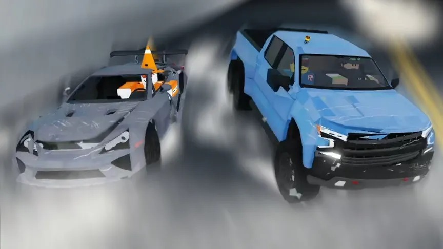 Roblox汽车碰撞模拟器:开着卡车横冲直撞,飘逸瞬间撞翻跑车!