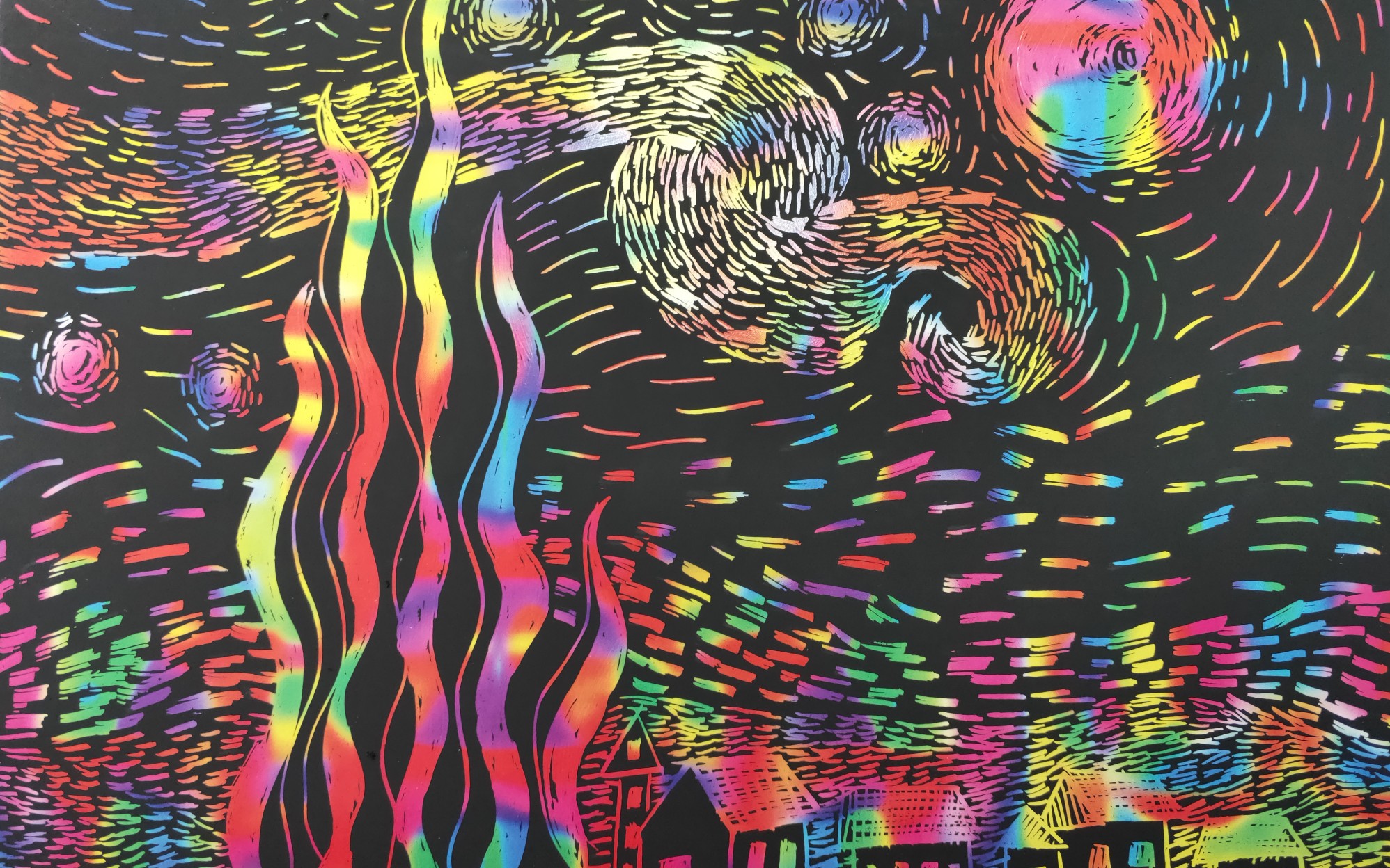 【墨登美学】刮画的艺术,刮画可不是随便画的