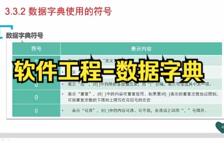 【python爬虫】数据结构之字典软件工程-数据字典