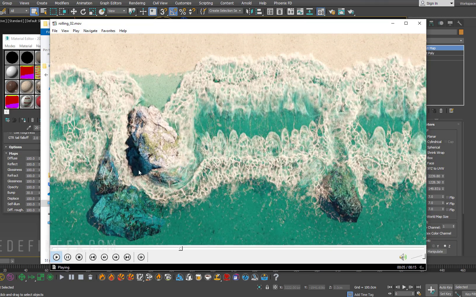 ...教程 RedefineFX – Phoenix FD Advanced Large-Scale Water (机翻)