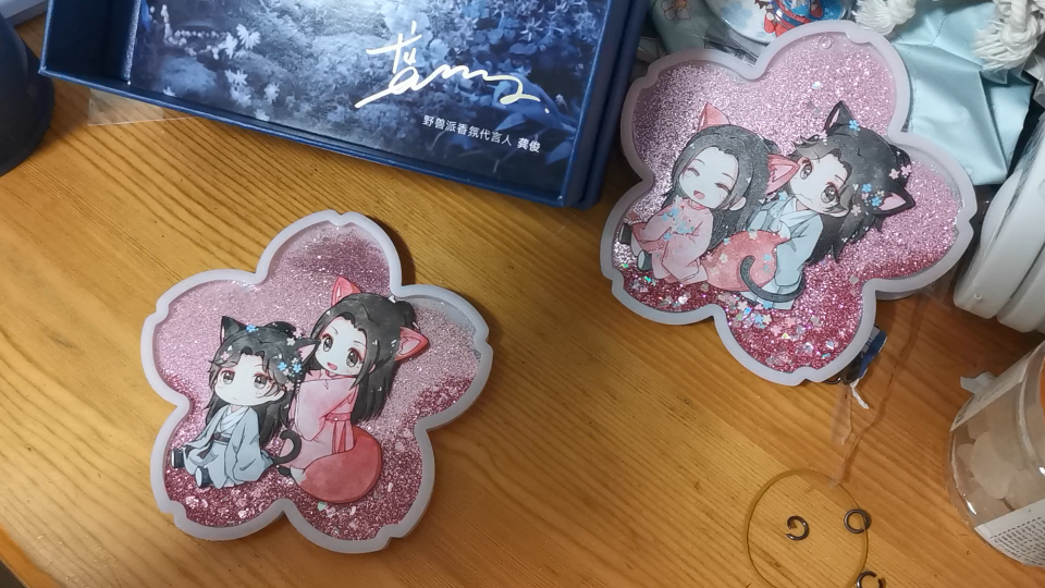 【浪浪钉】樱花流沙杯垫打样展示