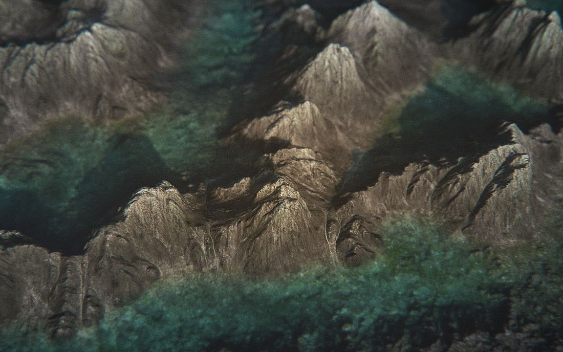 C4D+OC 常用远景、中景和近景地形的基本做法和玩法 养病中.视频...