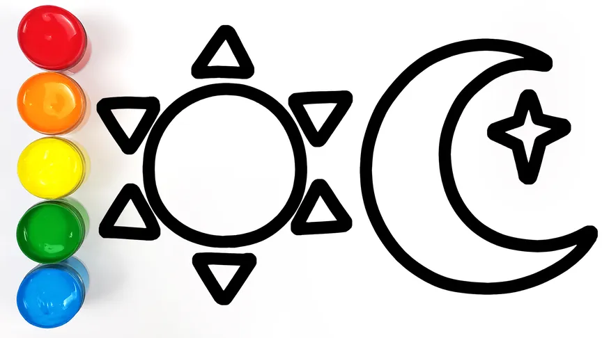 认识8种常见天气图标,涂上喜欢的颜色,天气预报一看就会