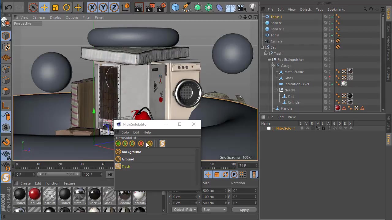 C4D插件-物体单独显示对象独奏插件Nitro4D NitroSolo